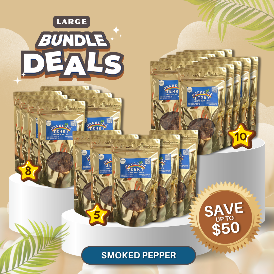 [LARGE] Smoked Pepper Bundle Packs – Paradise Jerky