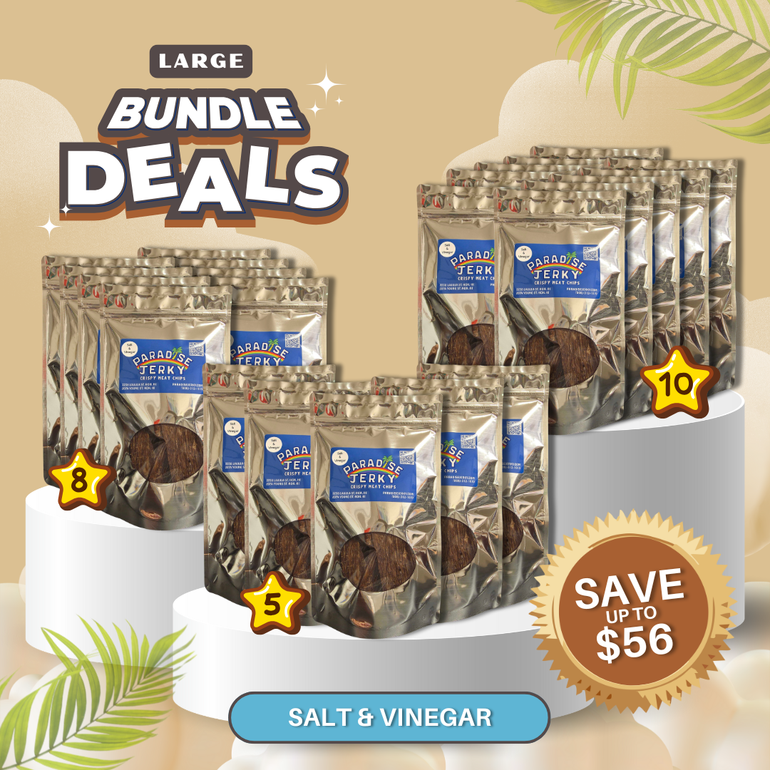 [LARGE] Salt & Vinegar Bundle Packs – Paradise Jerky